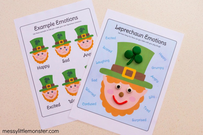 St Patricks Day Emotions Activity Pack - Messy Little Monster