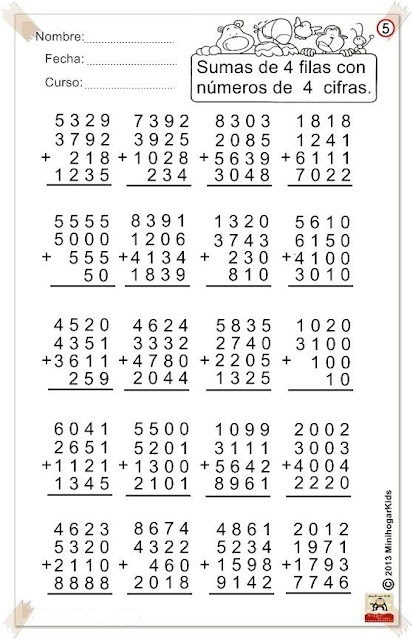 MATEMÁTICAS - 4° GRADO