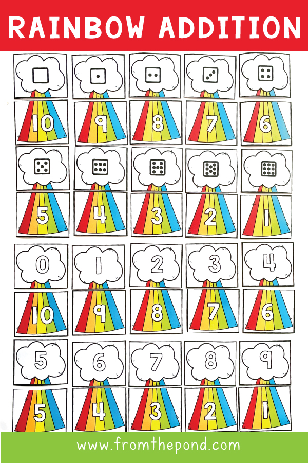 Rainbow Addition to 10 | From the Pond