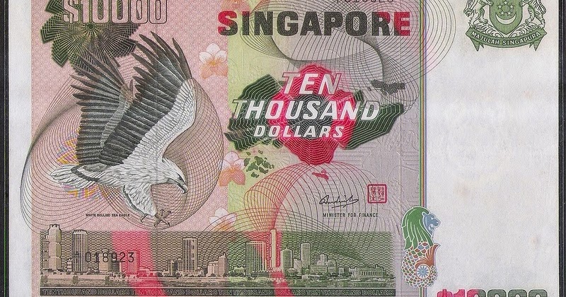 Singapore 10000 Dollars Bird Series|World Banknotes & Coins Pictures ...