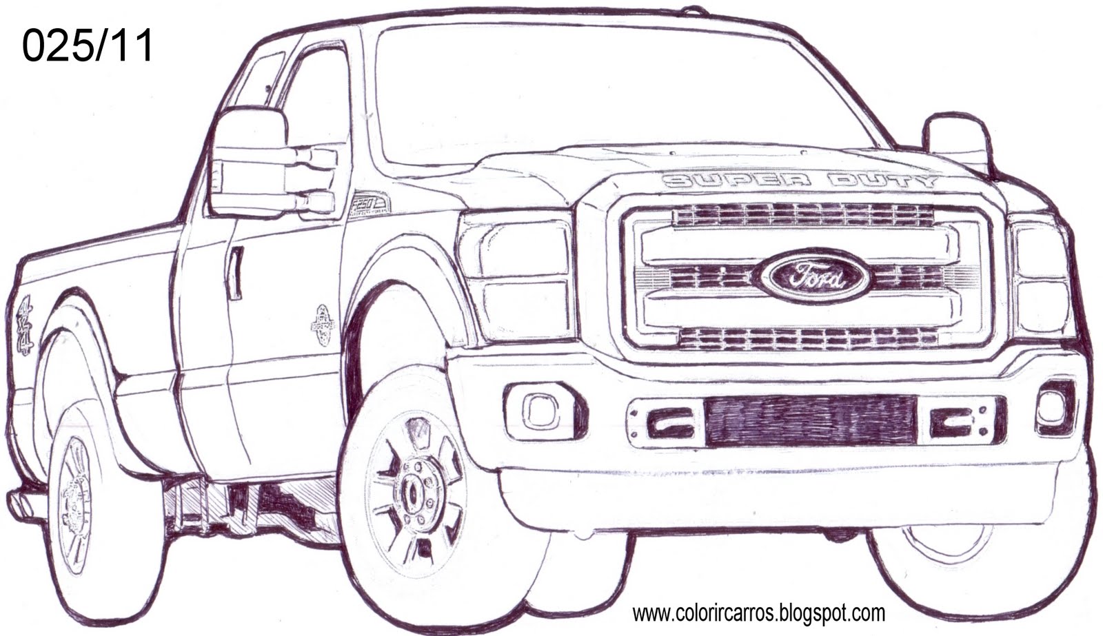 de PROFESSOR ADILSON - colorir carros: Ford F250