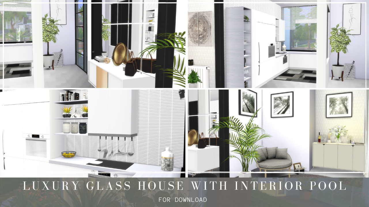 LUXURY GLASS HOUSE WITH INSIDE POOL + DOWNLOAD + TOUR + CC CREATORS ...