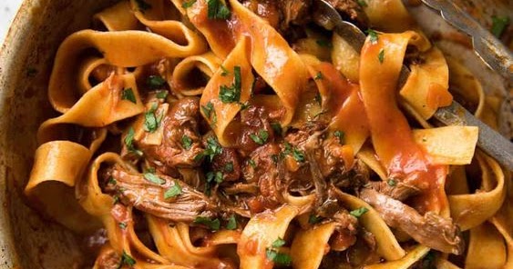 Slow Cooked Shredded Beef Ragu Pasta - Recipe Easy