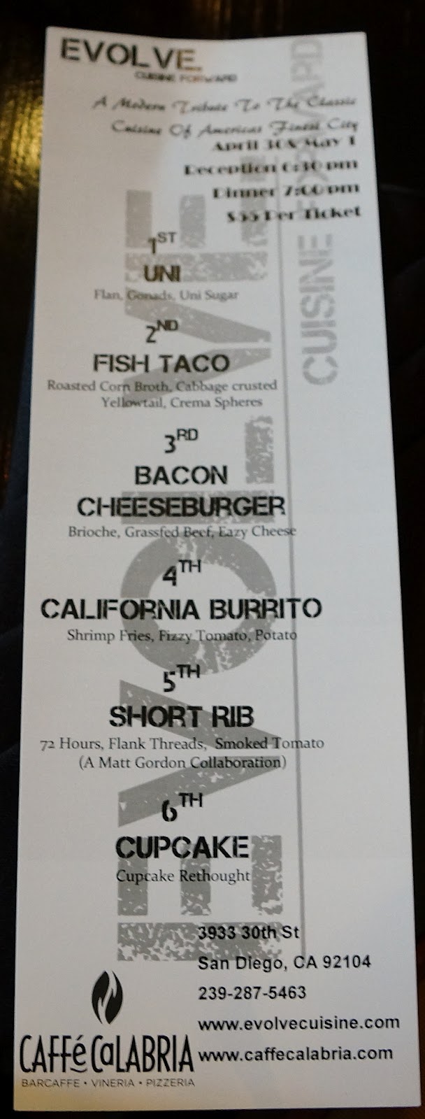 gastro bits: Evolve Cuisine - A Modern Tribute to the Classic Cuisine ...