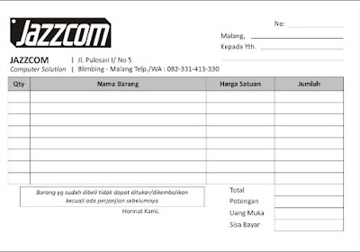 Contoh Nota Word