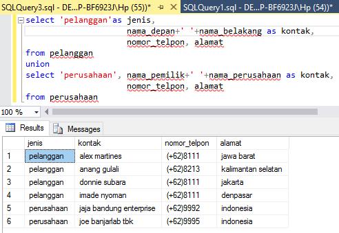 Union Except Intersect Table MS SQL Server - NYOK NGODING