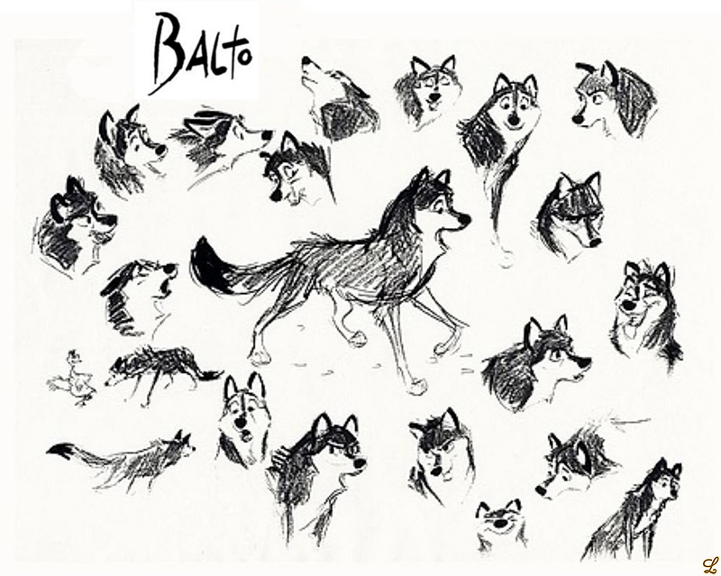 Living Lines Library: Balto (1995) - Character Studies