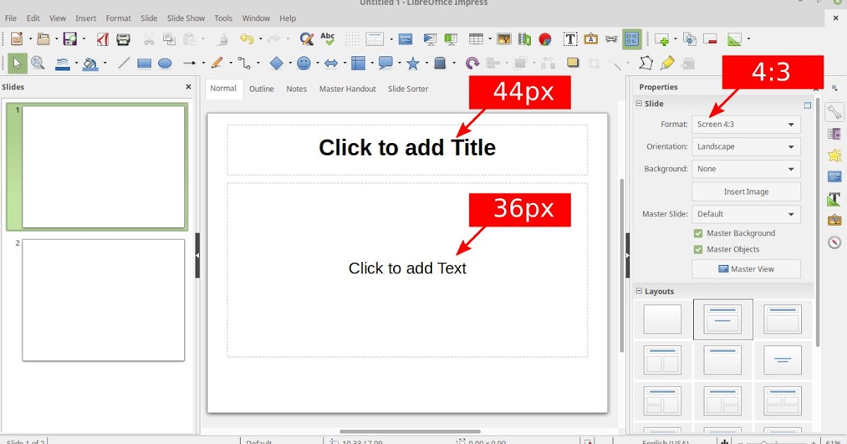 LibreOffice Impress: Change Default Template