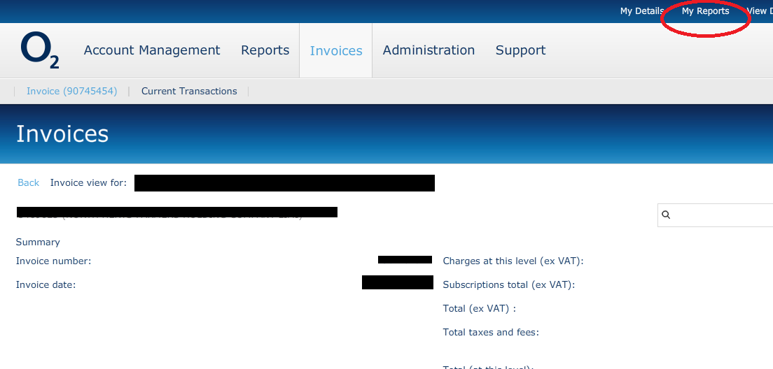 O2 Online: Downloading your bills - Business Mobile Life