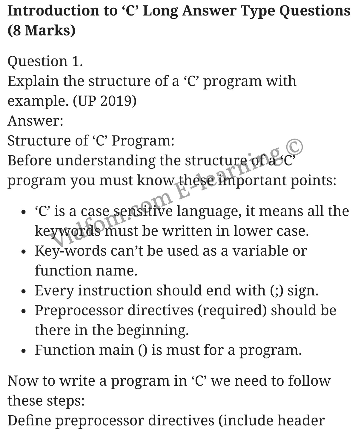 Class 10 Computer Science Chapter 7 Introduction To C English Medium class-10-computer-science-chapter-7-introduction-to-c-english-medium