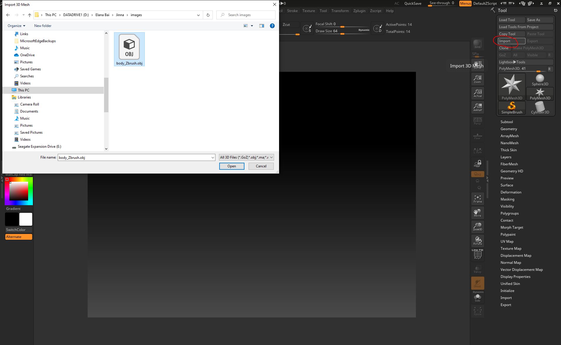 Zbrush-Import model and Export UV for Maya