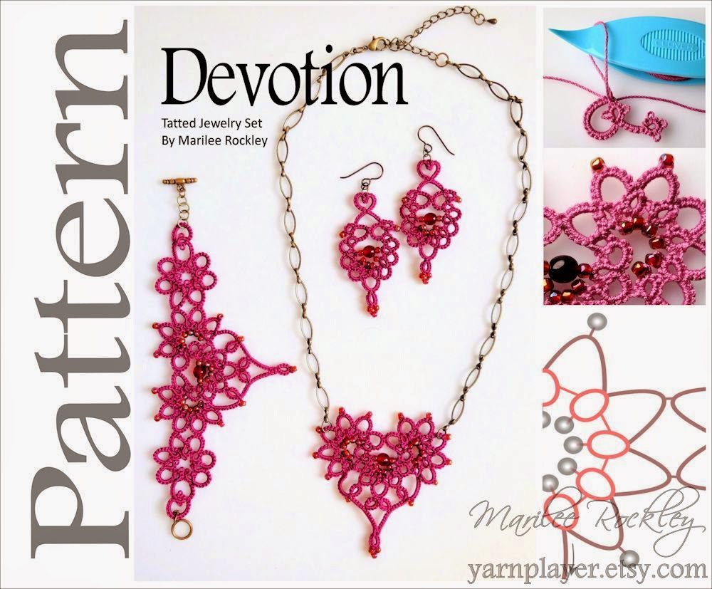 Yarnplayer's Tatting Blog: New pattern! "Devotion" Tatted Jewelry Set