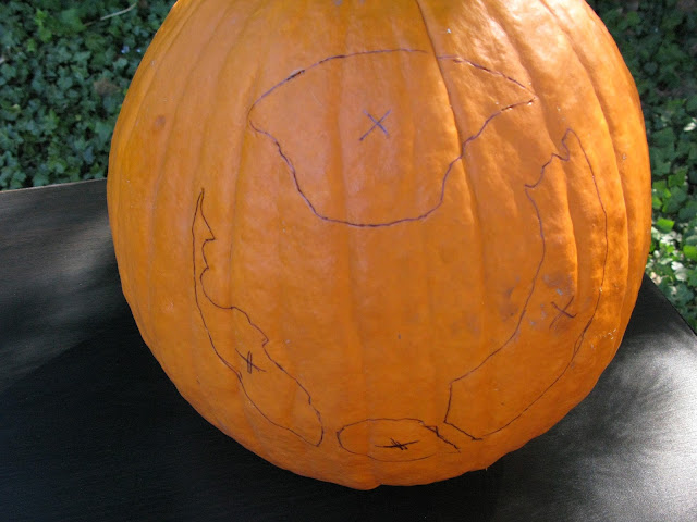 Halloween Chicken Pumpkin Template