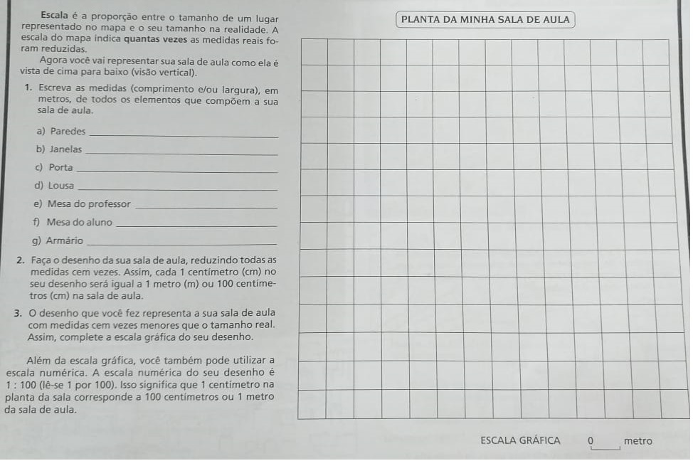 Professor Wladimir - Geografia: Exercícios de Escala da Sala de Aula