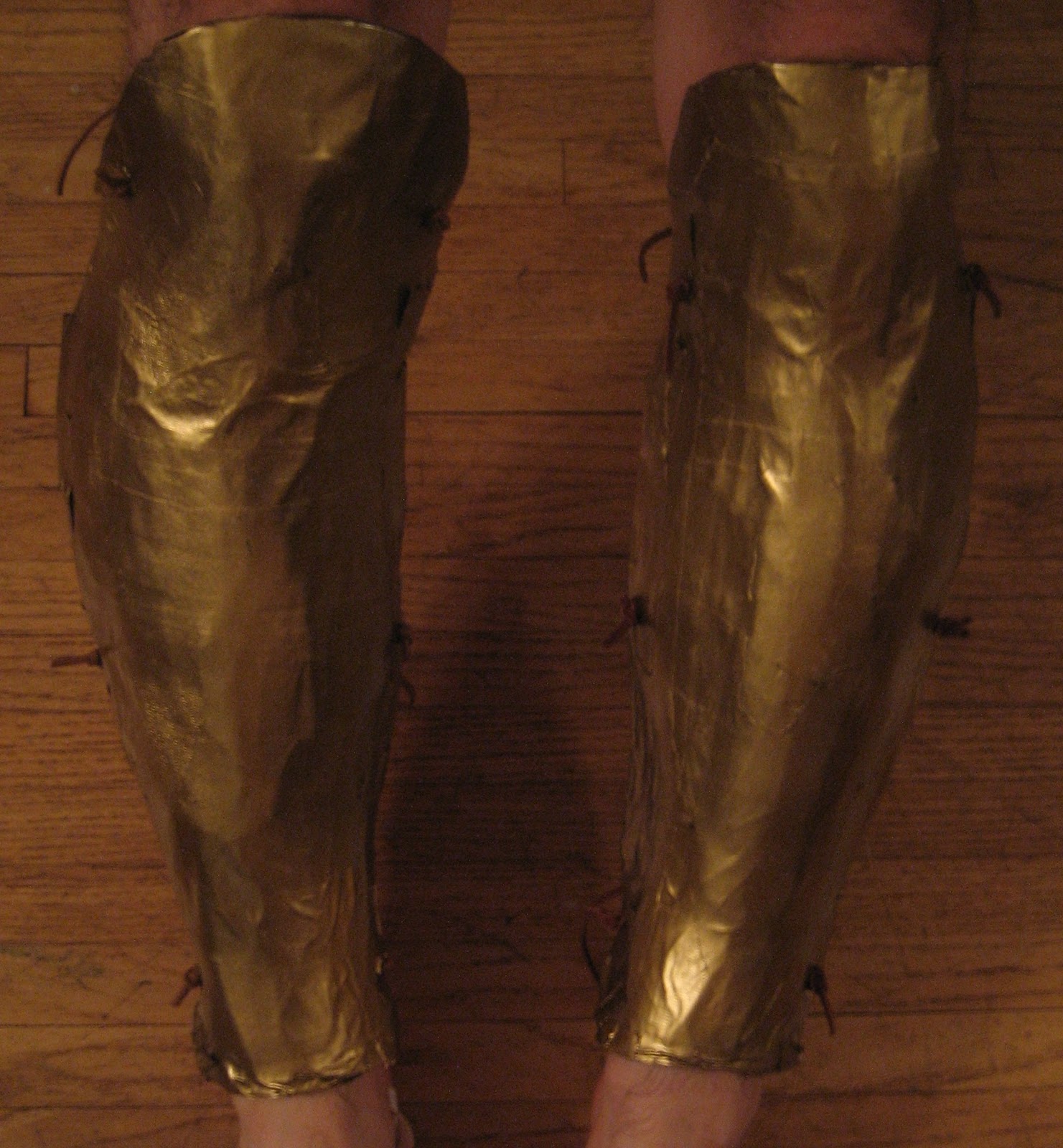 Chuck Does Art: DIY Spartan Hoplite Costume: How to Make Greaves