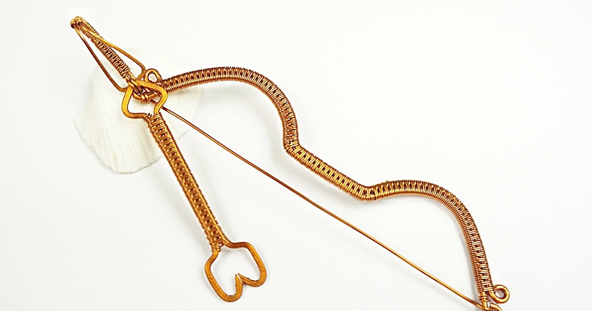 Tutorial : Wire weave Bow and Arrow pendant for beginners, How to make ...