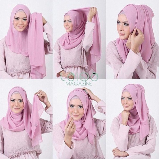 Aneka Tutorial Hijab Pashmina Kaos Modern Terpopuler 2016