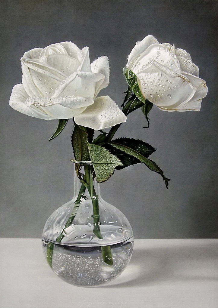 Historia y evolución de la pintura artística : Rosas modernas en ...