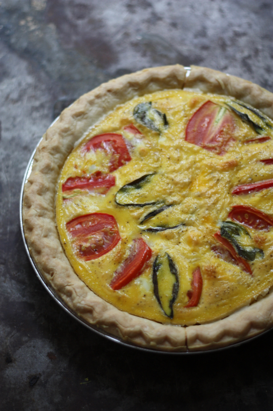 Origins Farm: Mozzarella Caprese Quiche | 17 Apart