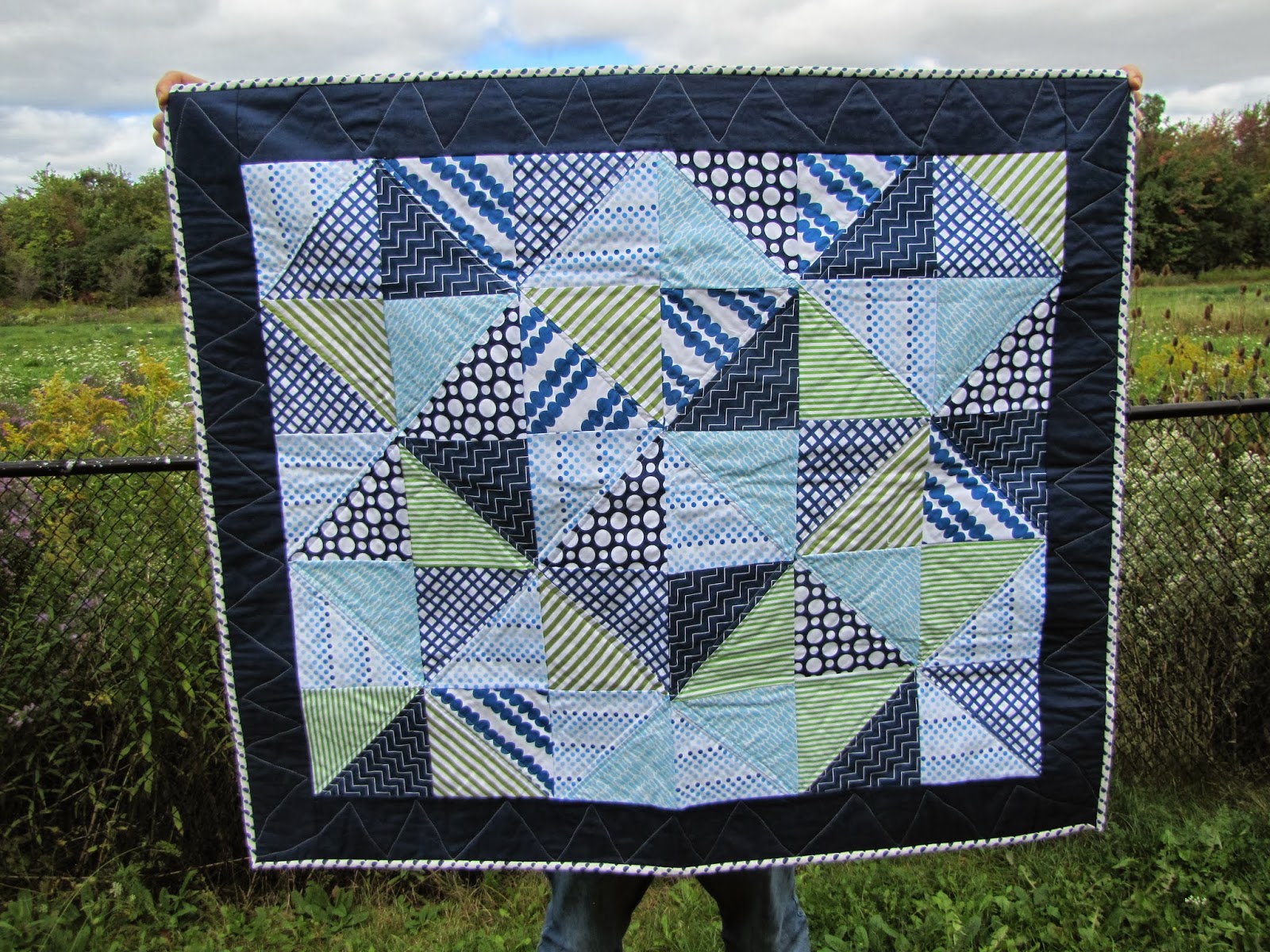 buttons quilts: GeoBaby: A Finished Quilt