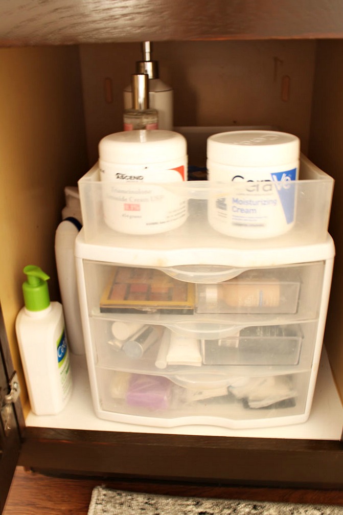 Purging & Organizing Bathroom Vanity Storage - A Stroll Thru Life