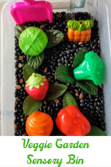Sweet Silly Sara: veggie garden sensory bin