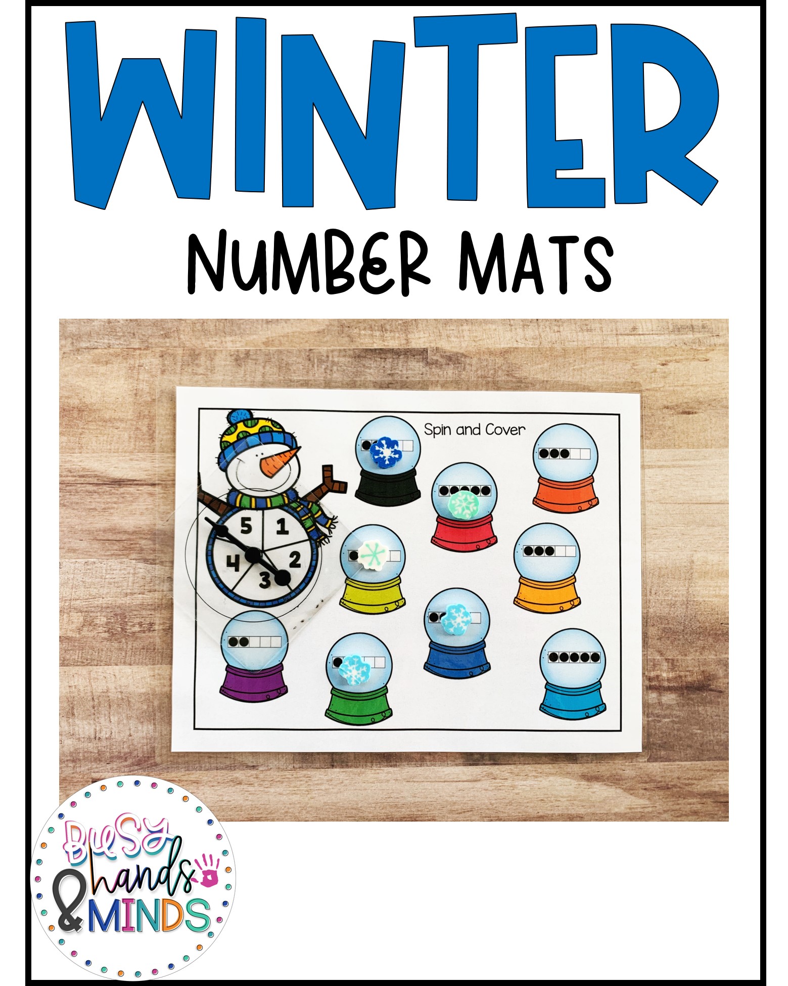 Winter Number Mats for Preschool | Busy Hands and Minds