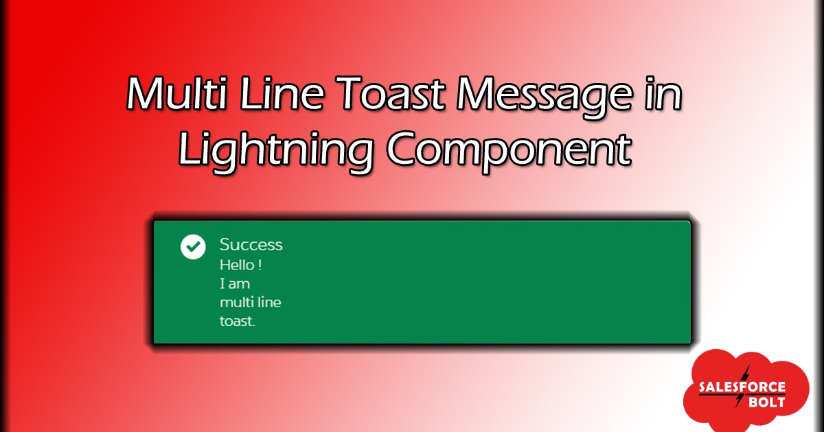 Multi line toast message in Lightning Component.