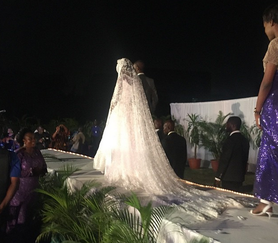 Bello El-Rufai and his wife, Kamilah in their English wedding outfits