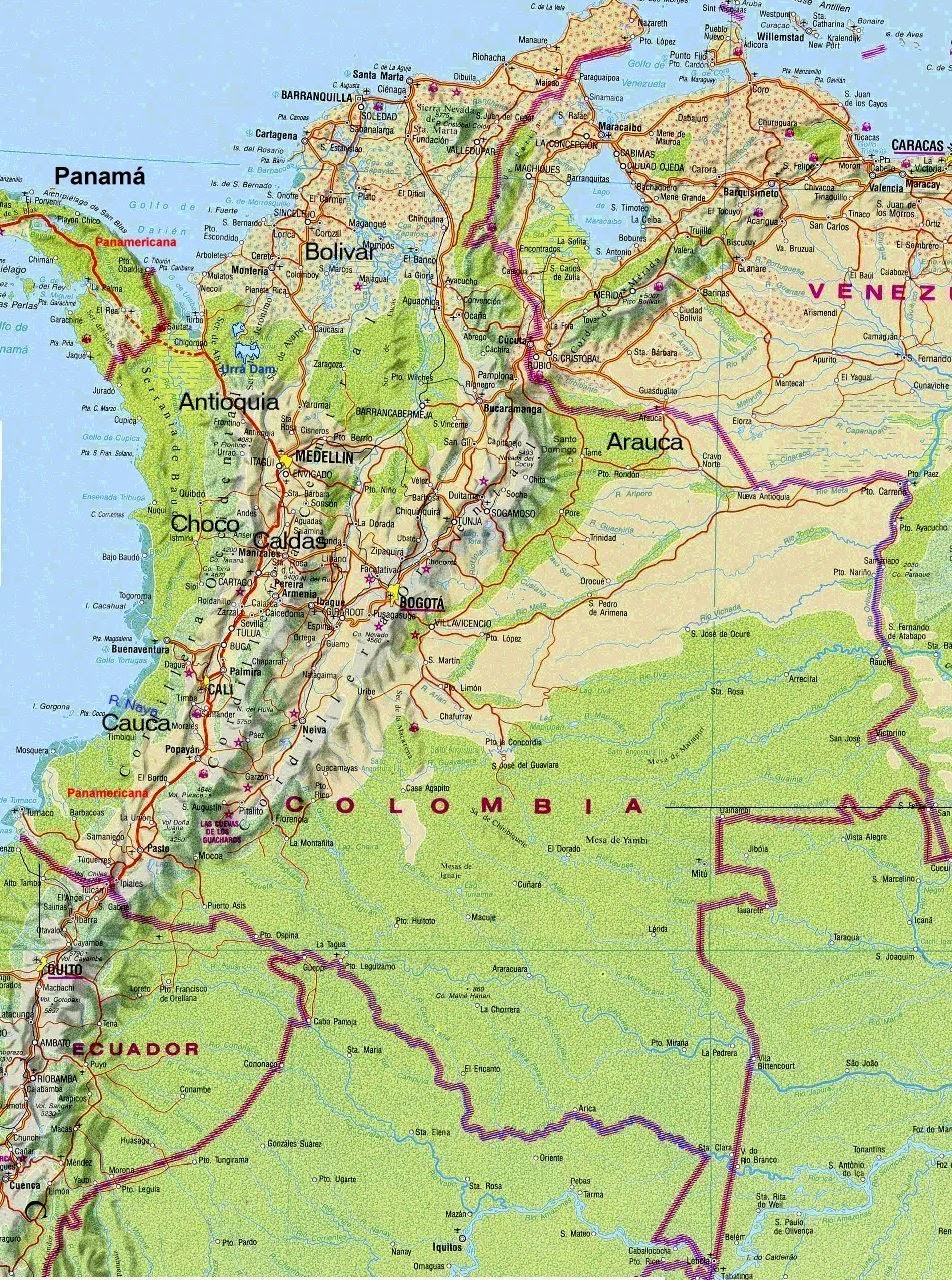 Colômbia | Mapas da Colômbia - Enciclopédia Global™