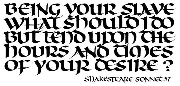 Calligraphy Alphabet : uncial calligraphy