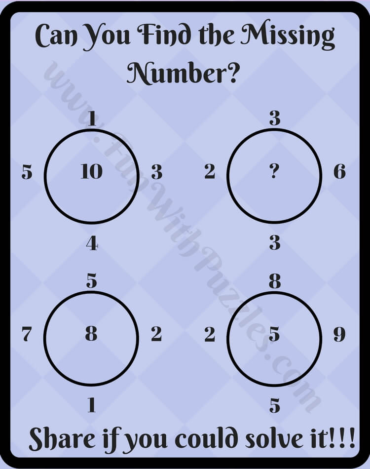 Maths Logic Circle Puzzle ions With Answers For School Students Maths Logic Circle Puzzle ions With Answers For School Students