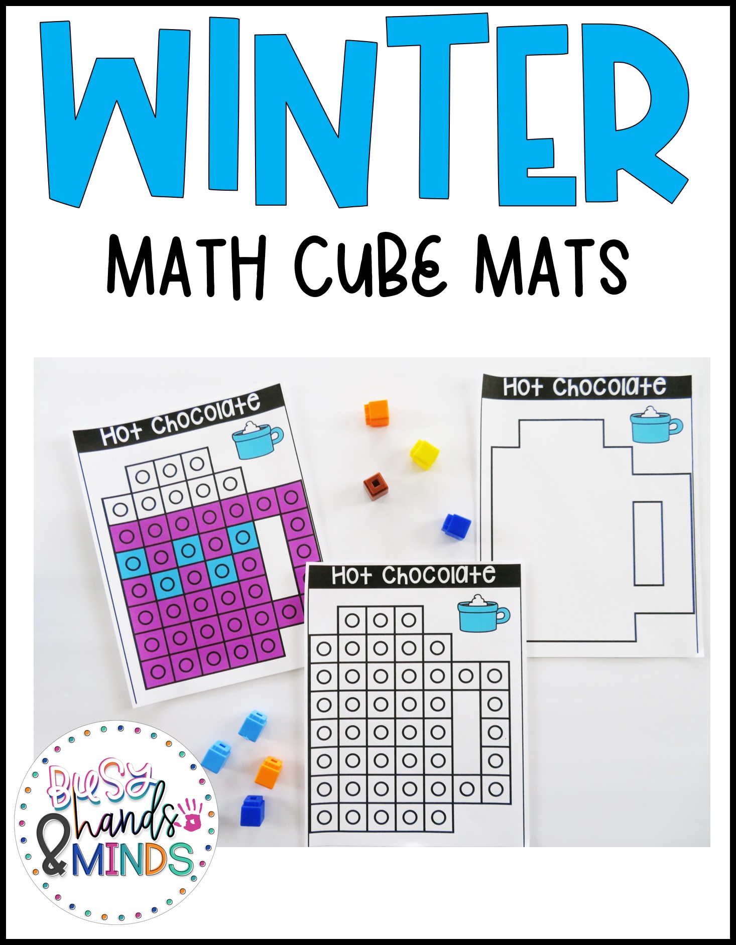 Winter STEM Math Mats for Preschool | Busy Hands and Minds
