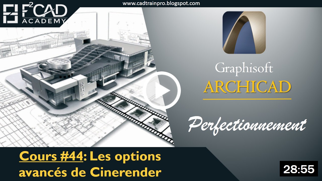 Formation ArchiCAD Perfectionnement : Faire un rendu avec les options avancées de Cinerender