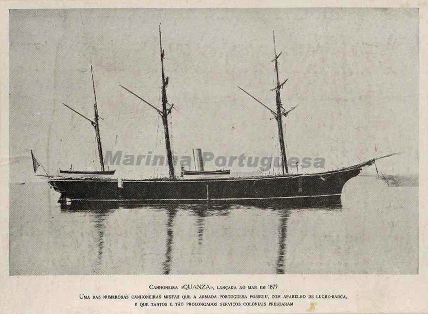 Canhoneira Quanza (a 1.ª) da Esquadrilha Naval do Índico em 1895
