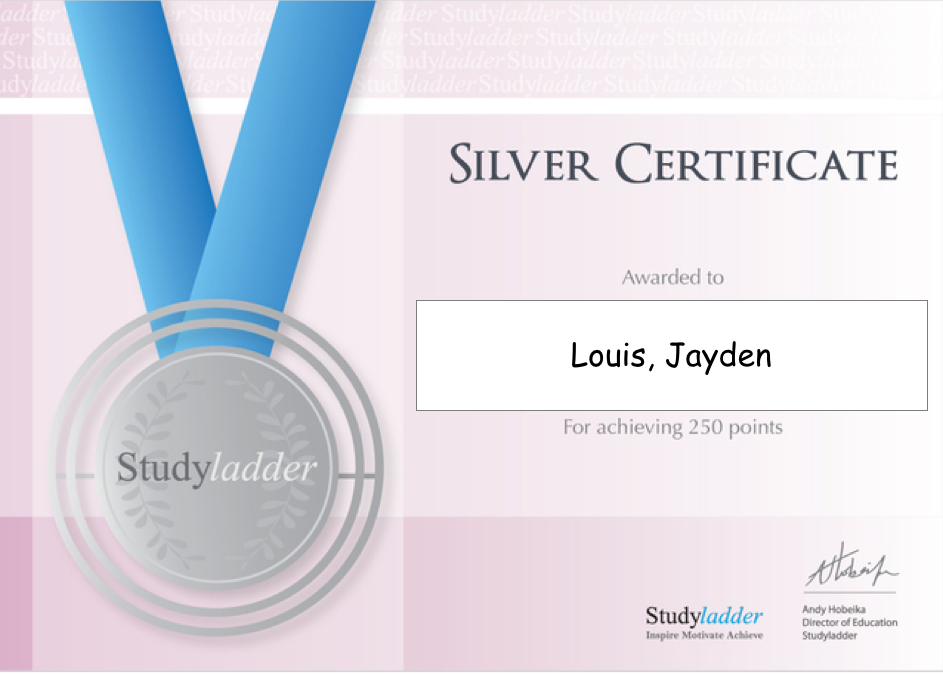 Miss Kent Year 5: StudyLadder Certificates 15.5.20