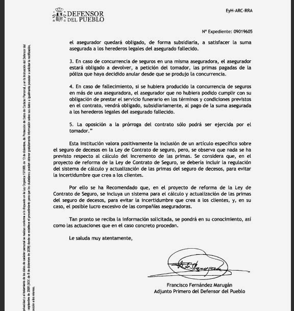 A F E A L E - AFECTADOS - SEGURO DECESOS - : RESPUESTAS INSTITUCIONALES ... A F E A L E - AFECTADOS - SEGURO DECESOS - : RESPUESTAS INSTITUCIONALES ...