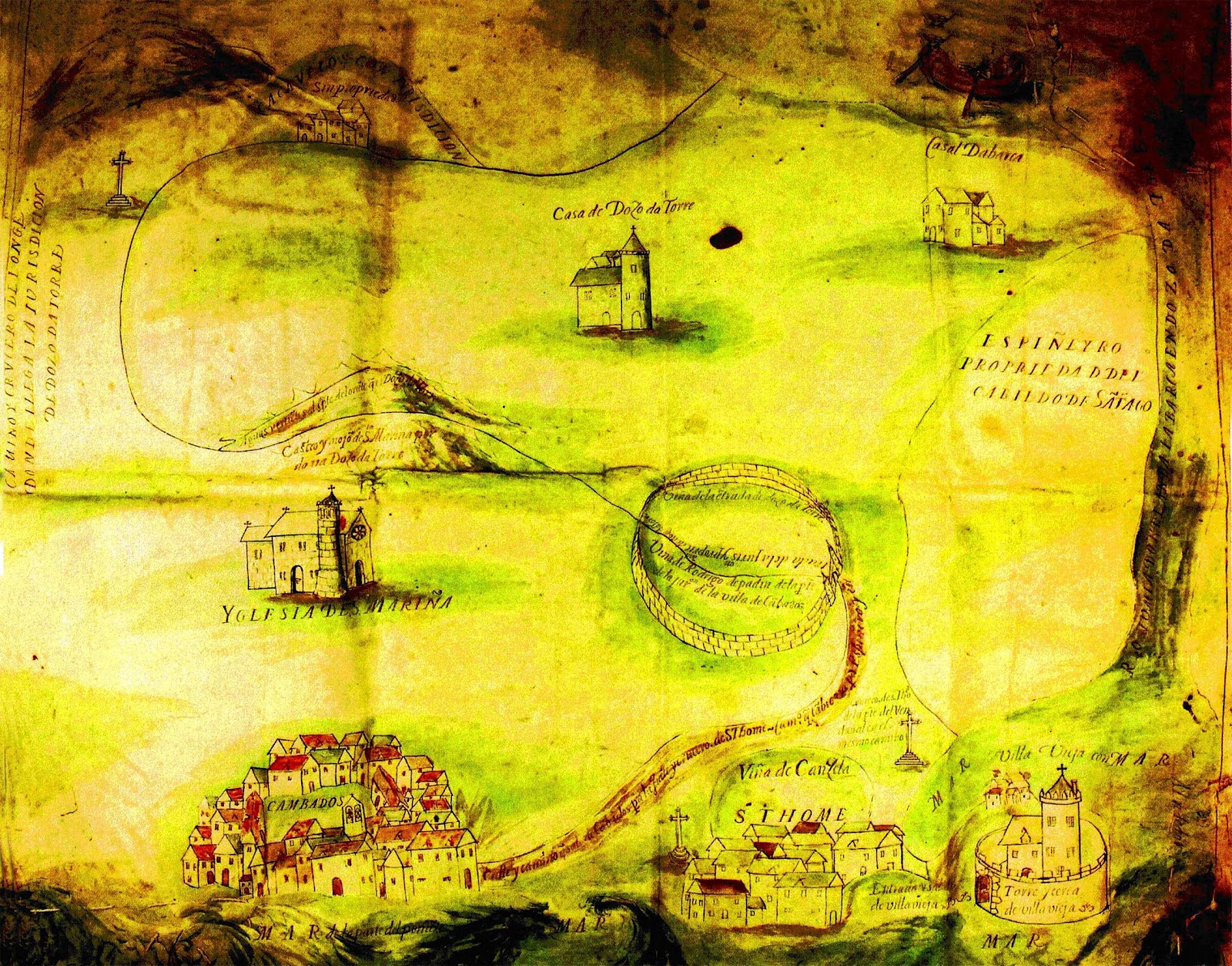 ASOBLOG SALNÉS : CAMBADOS NUN MAPA DO S. XVI