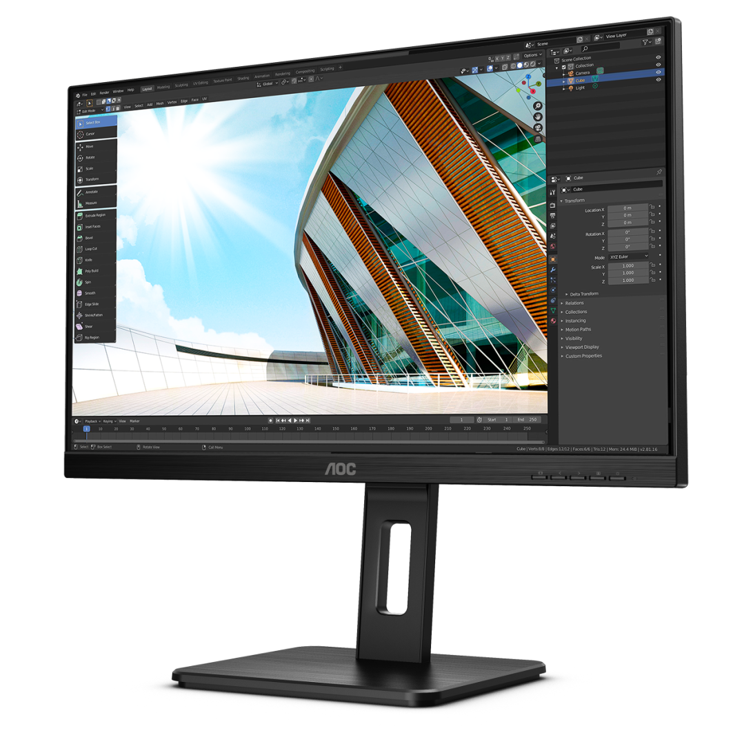 AOC lança quatro monitores profissionais QHD e 4K com conectividade USB ...