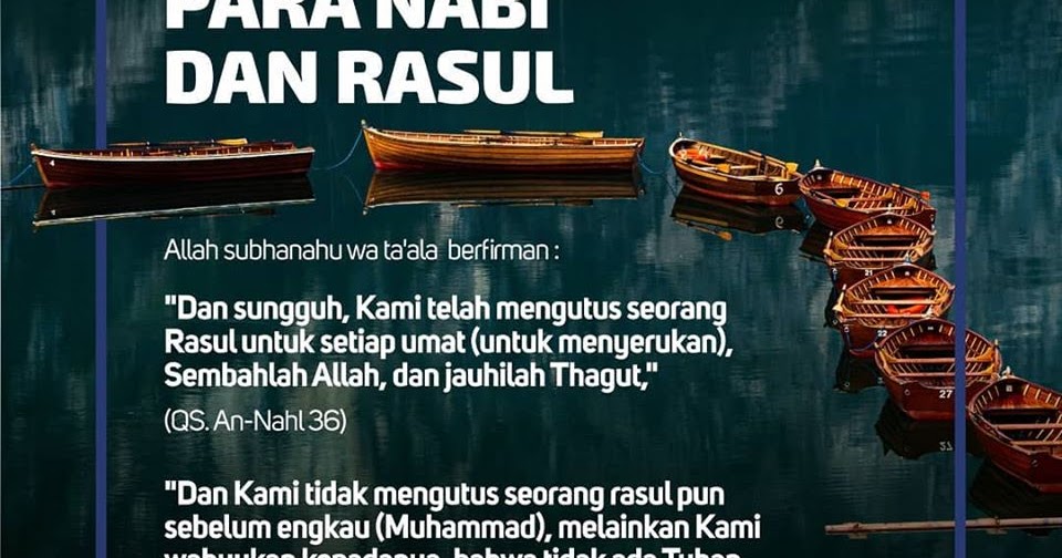 tugas utama para nabi & rasul
