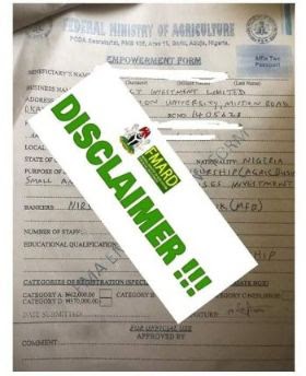 FMARD Warns Against Fake Empowerment Form