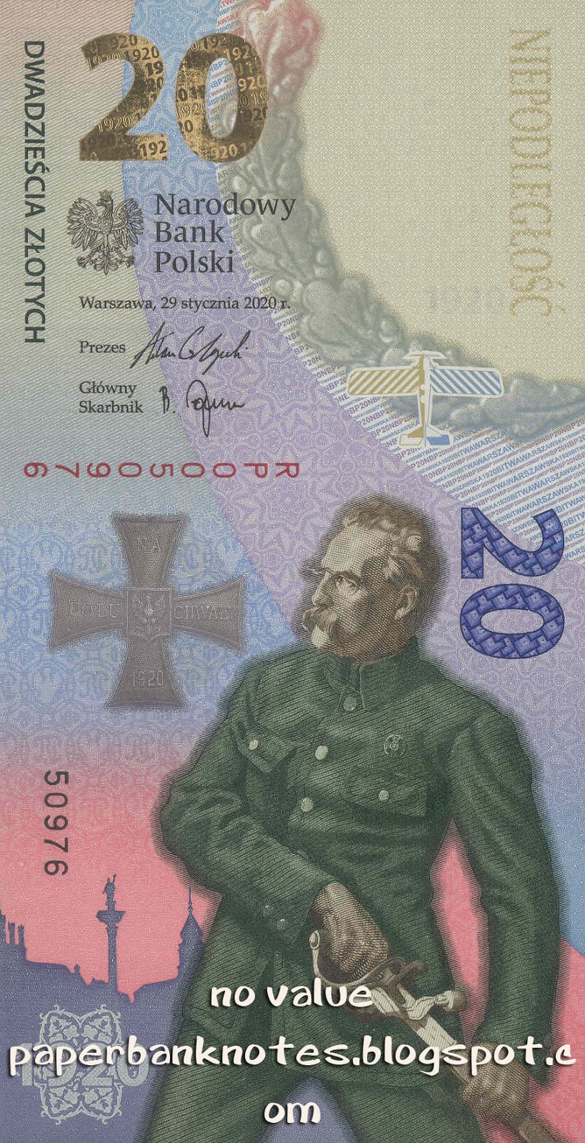 europe: .Poland - 20 Zloty 2020 Centennial Of The Battle Of Warsaw 1920 ...