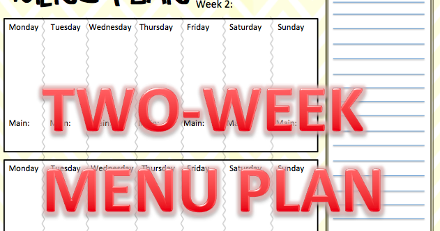 In The Meantime Mama: Two-Week Menu Plan {Printable}