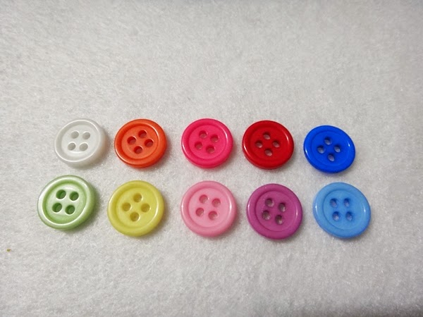 Koleksi Butang Bulat Comel Pelbagai Warna