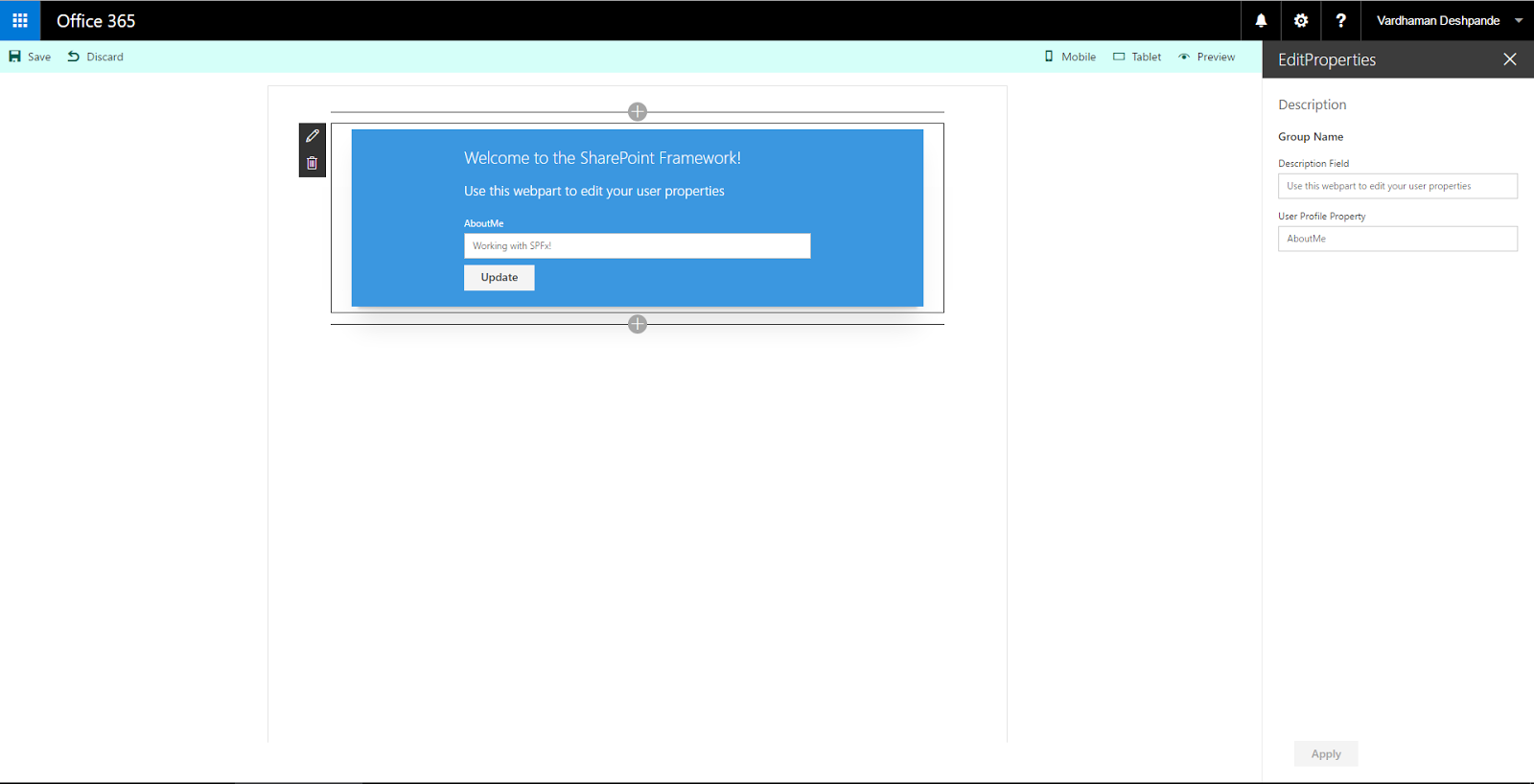 Vardhaman Deshpande: First SPFx webpart: Get/Set a single value ... Vardhaman Deshpande: First SPFx webpart: Get/Set a single value ...