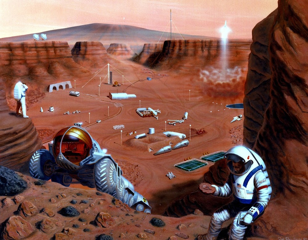 NASA's base on Mars by Pat Rawlings | human Mars