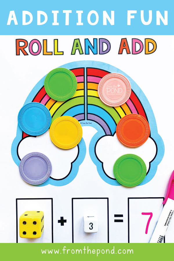 Roll and Add Math Center | From the Pond