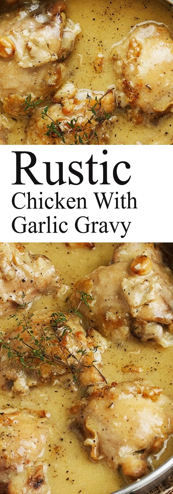Rustic Chicken With Garlic Gravy - RF chicken