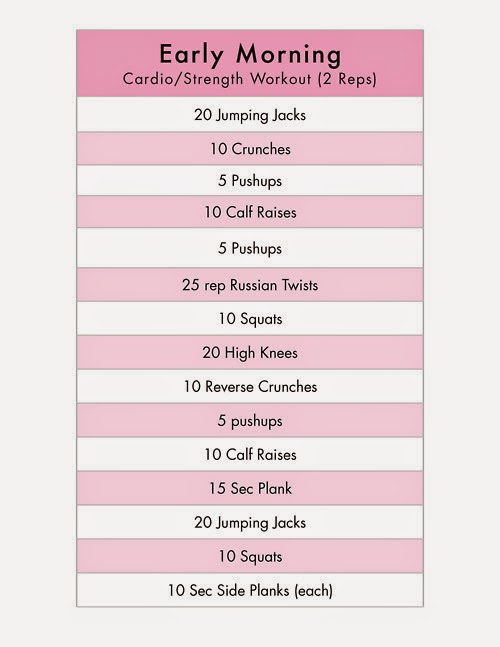 Health & nutrition tips: Early morning cardio strength workout