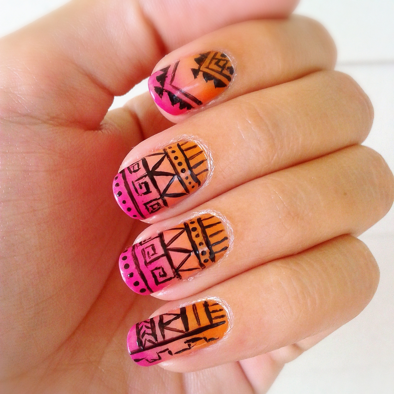 Nails by Mi: Aztec Nails / Tribal Nails